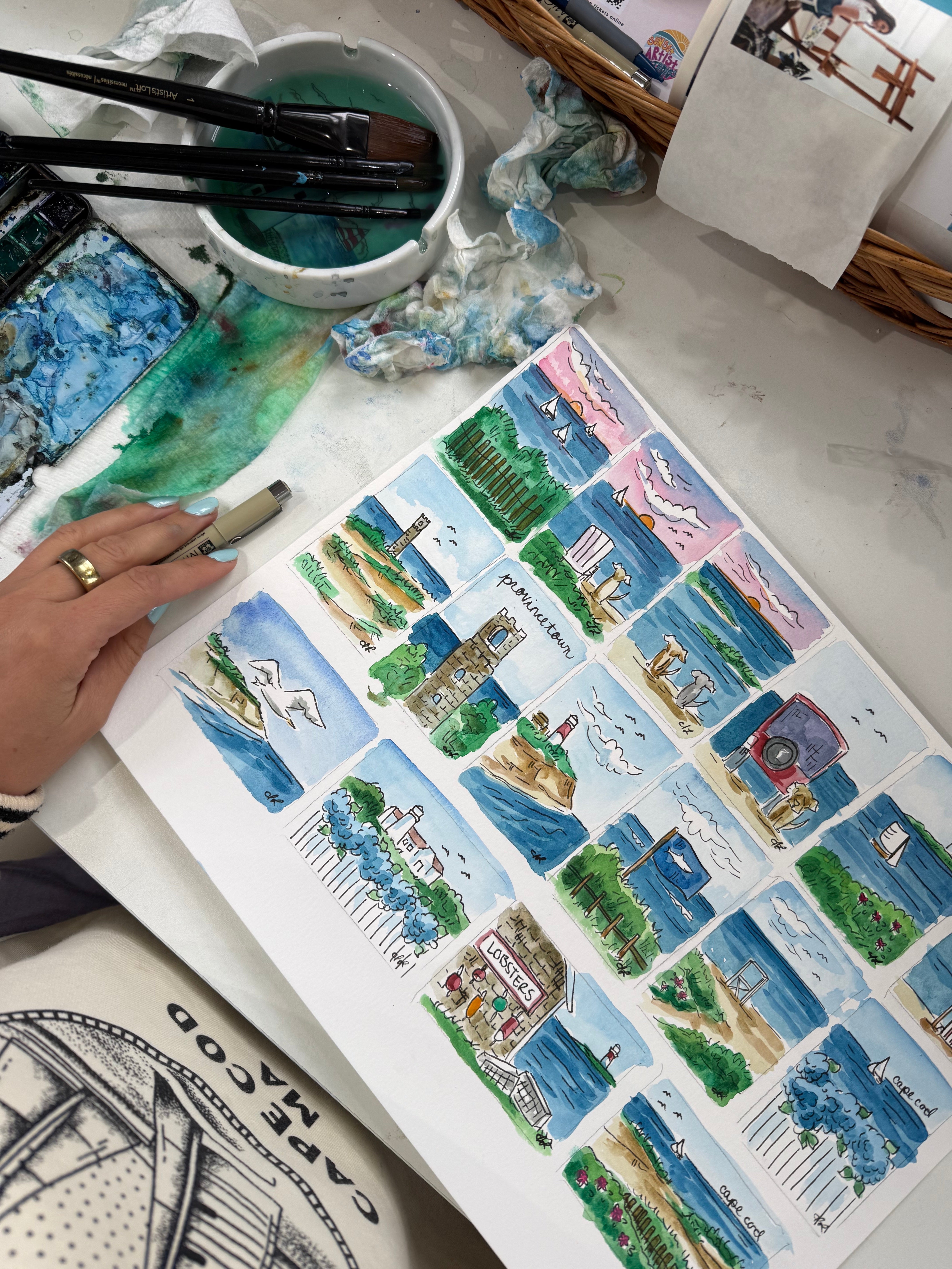 Miniature Framed Original Watercolors – Irene Lynch Art